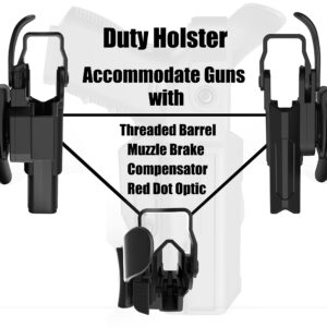 G19 Level 3 Retention Duty Holster for Gen 1 2 3 4 5 Glock 19/17/19X, Glock 23/32, Glock 45/44, Law Enforcement, Adjustable /Cant Polymer Duty Belt Gun Holster - Right Handed