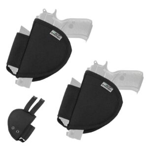 next station pistol holster with magazine pouch,gun safe pistol holder for molle gun safe door panel organizer (2 pack)