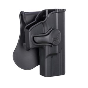 bedone g19 holster, owb paddle holster fits glock 19 19x 23 44 45 gen 1 2 3 4, outside waistband holster, open carry tactical gun holster, adjustable cant & fast release - right handed