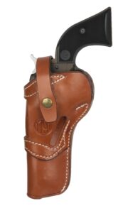 1791 gunleather single six holster - ambidextrous leather revolver holster, fits ruger wrangler, heritage rough rider, colt ssa and similar six gun pistols (size 5.5) brown