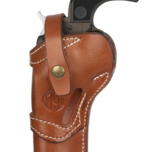 1791 GUNLEATHER Single Six Holster - Ambidextrous Leather Revolver Holster, Fits Ruger Wrangler, Heritage Rough Rider, Colt SSA and Similar Six Gun Pistols (Size 5.5) Brown