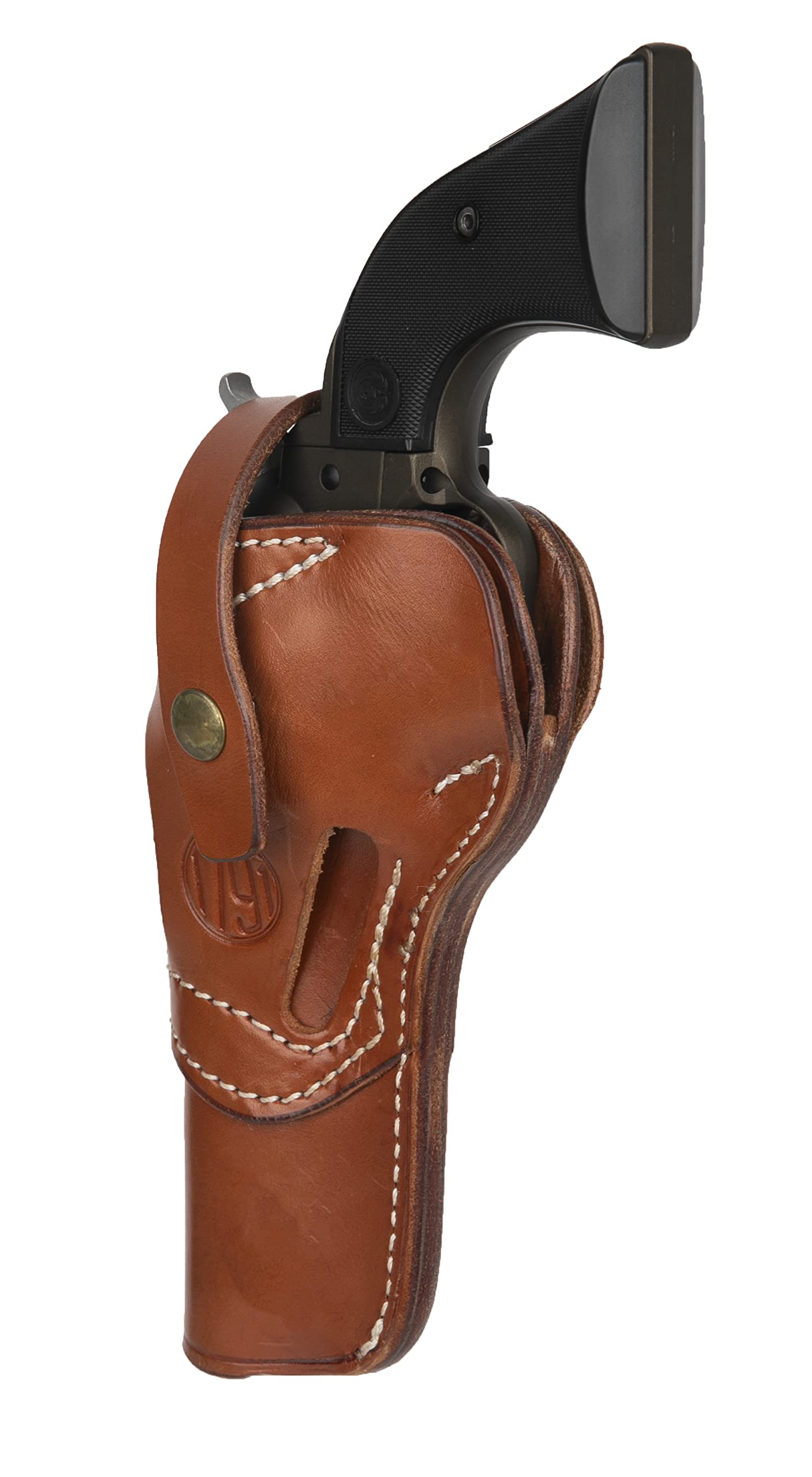 1791 GUNLEATHER Single Six Holster - Ambidextrous Leather Revolver Holster, Fits Ruger Wrangler, Heritage Rough Rider, Colt SSA and Similar Six Gun Pistols (Size 5.5) Brown