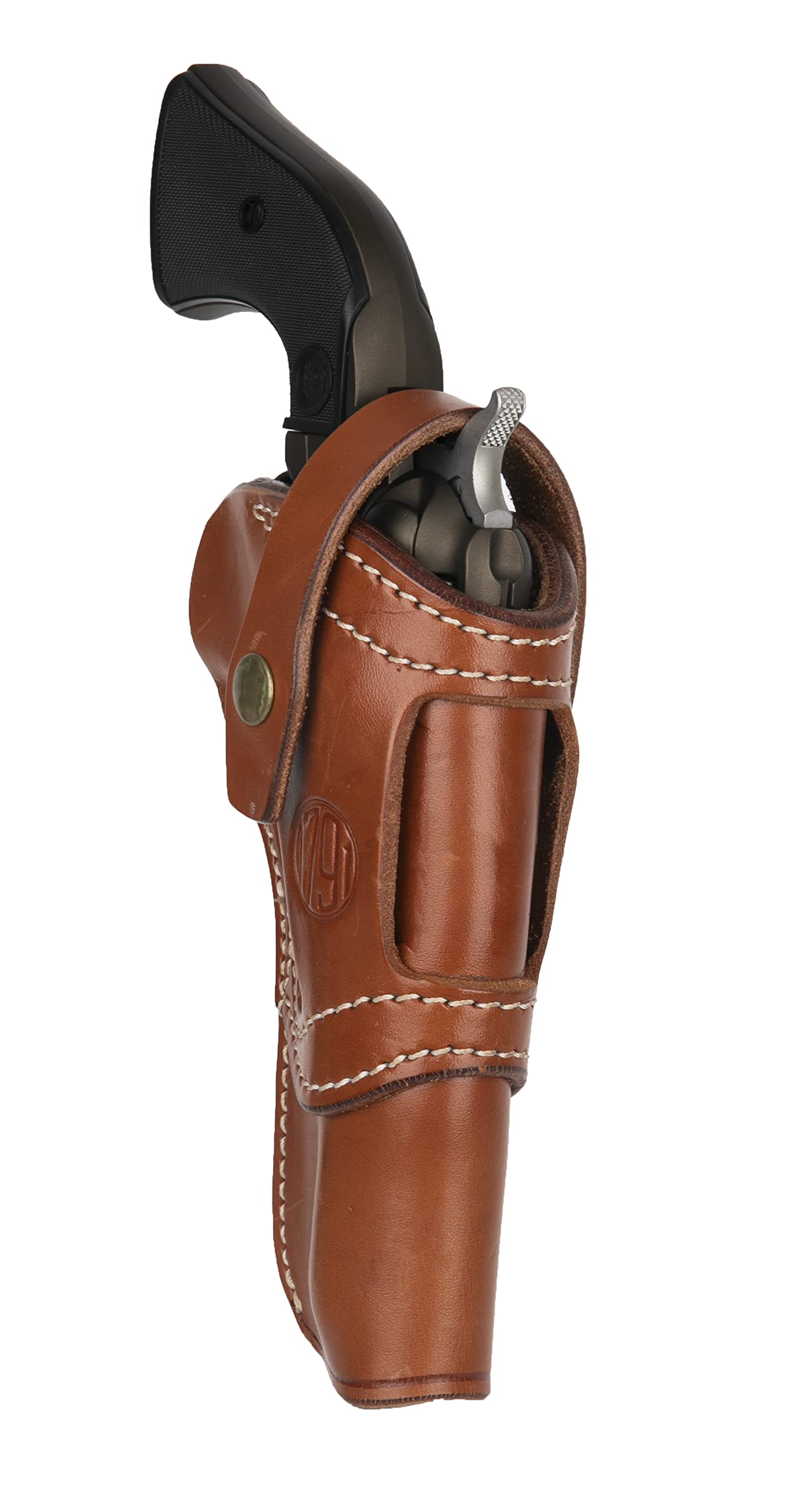 1791 GUNLEATHER Single Six Holster - Ambidextrous Leather Revolver Holster, Fits Ruger Wrangler, Heritage Rough Rider, Colt SSA and Similar Six Gun Pistols (Size 5.5) Brown