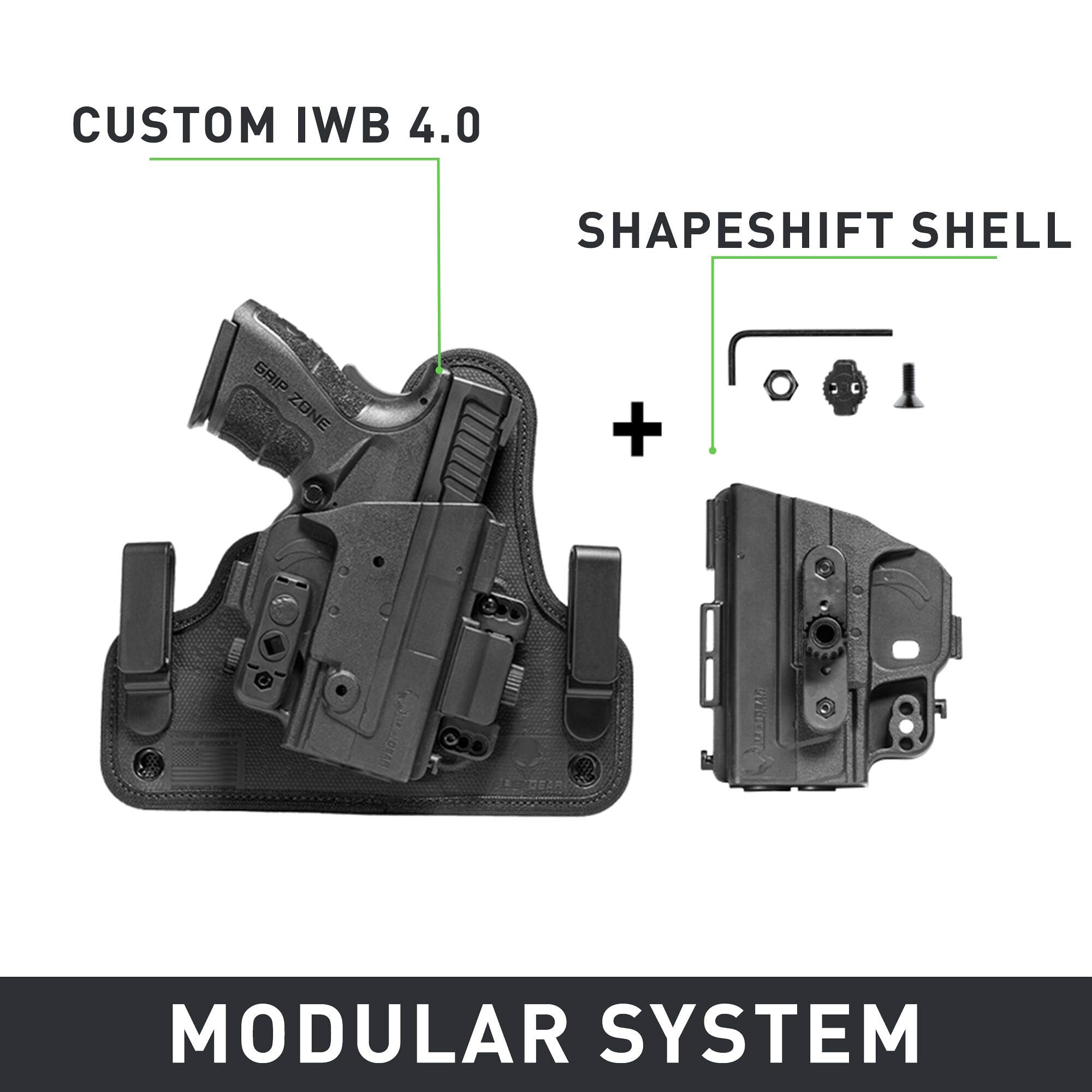 Alien Gear ShapeShift 4.0 IWB Gun Holster for Concealed Carry - Cant & Ride Height Adjustments for Optimal Comfort & Versatility - Right-Hand - Custom Fit for Glock 23