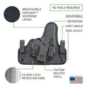 Alien Gear ShapeShift 4.0 IWB Gun Holster for Concealed Carry - Cant & Ride Height Adjustments for Optimal Comfort & Versatility - Right-Hand - Custom Fit for Glock 23