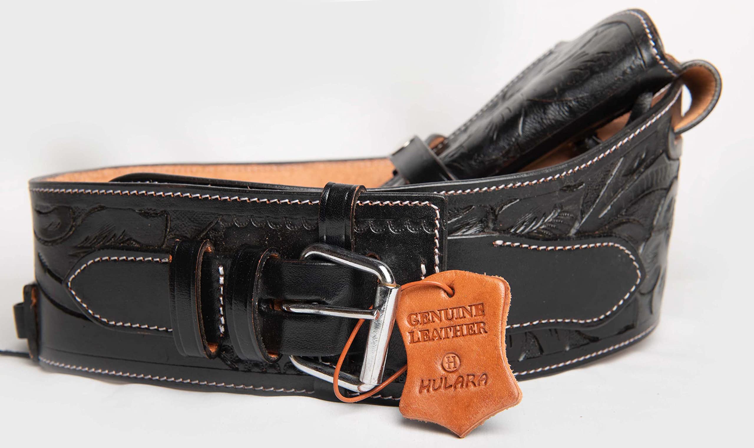 Hulara Full Grain Buff Leather 22 Caliber Plain Western Holster Heritage Rough Rider 22 Holster Western Gun Belt Heritage 22 Holster Cowboy Holster Wrangler Holster 22 Revolver Holster