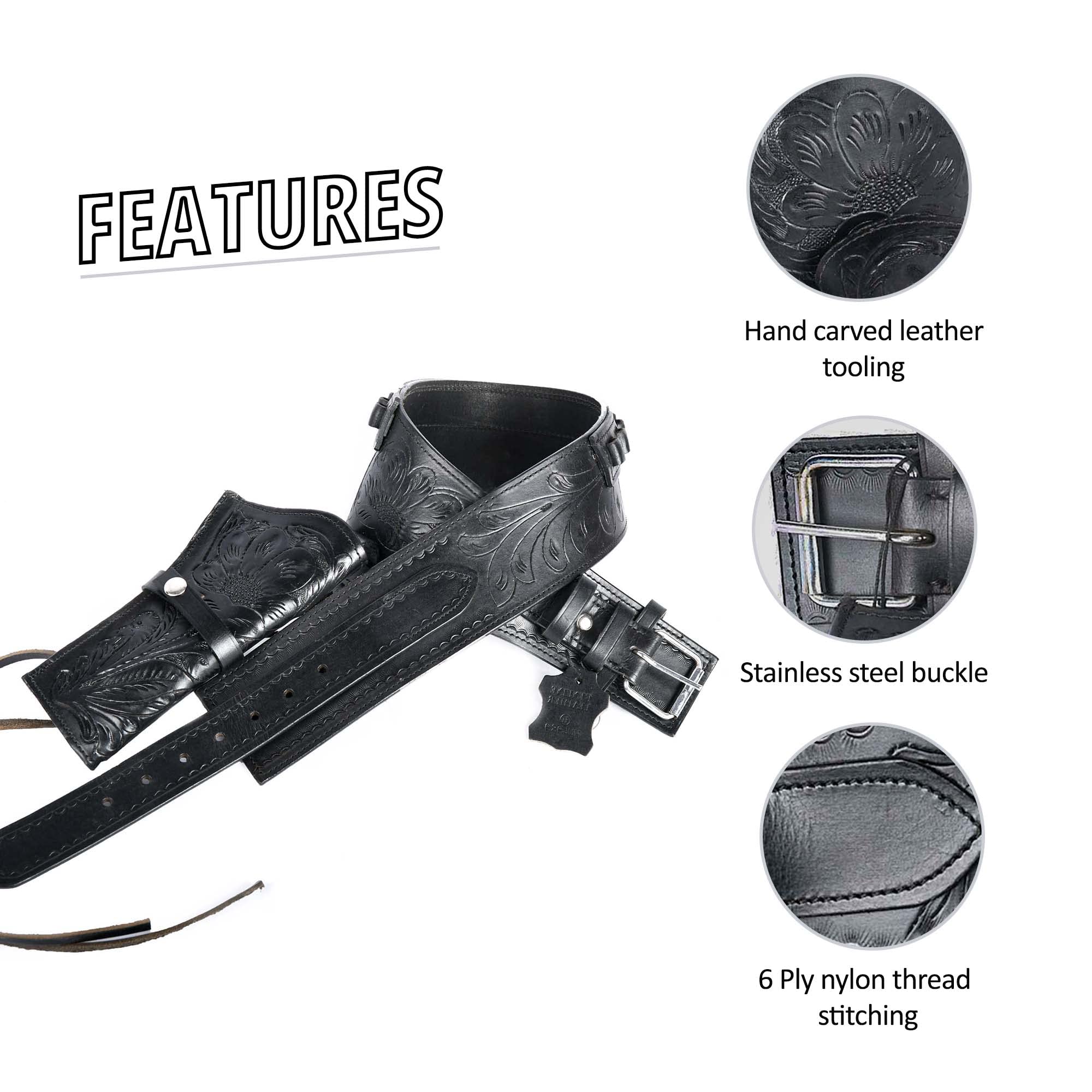 Hulara Full Grain Buff Leather 22 Caliber Plain Western Holster Heritage Rough Rider 22 Holster Western Gun Belt Heritage 22 Holster Cowboy Holster Wrangler Holster 22 Revolver Holster