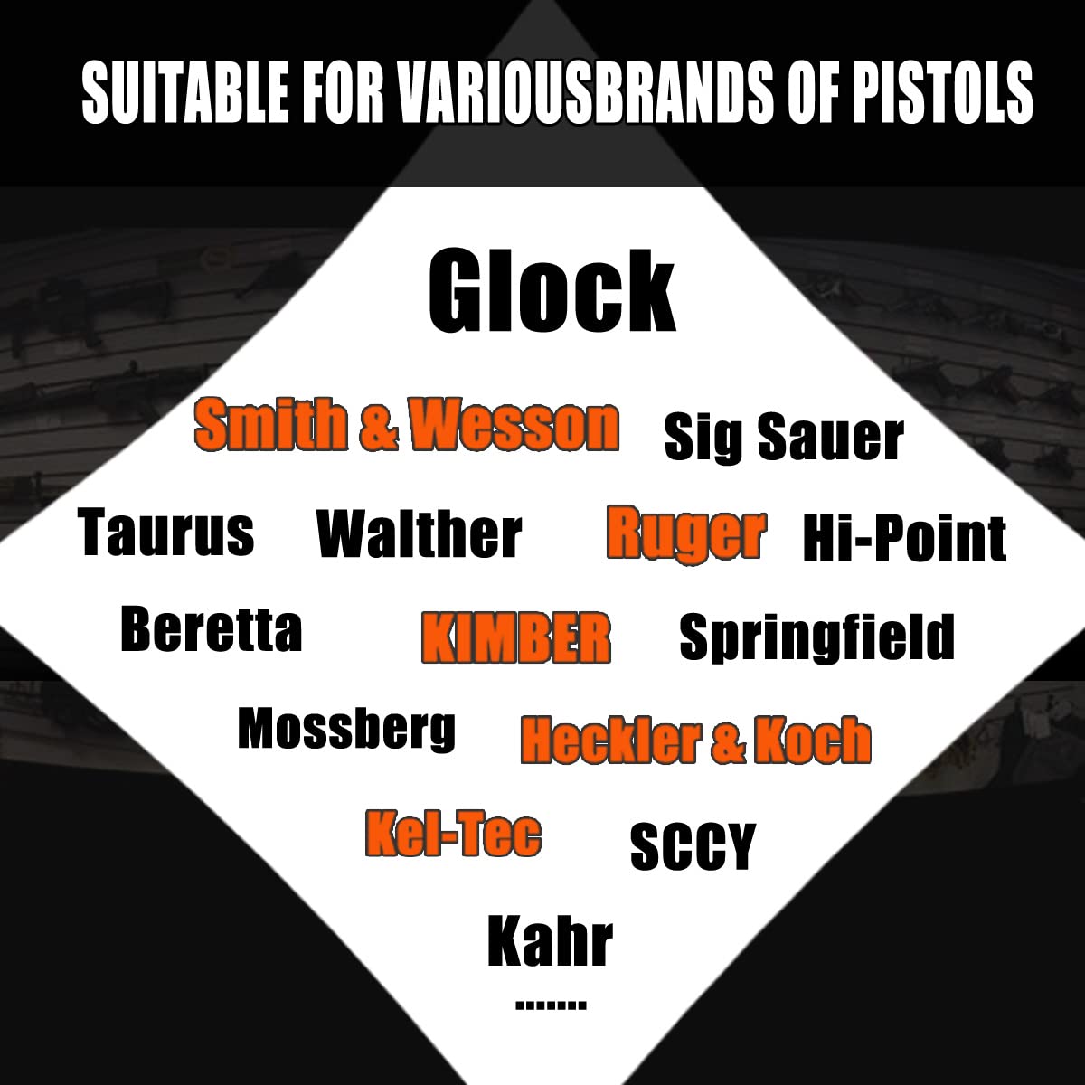 Gun Holster with Small & Medium Laser for Pistols : Glock 19 17..Taurus G3C G3 9mm..Sig Sauer..S&W M&P Shield..Ruger..Springfield With TLR-6 & CT Laser..- Fits 3.1'' to 4.7'' Barrel -Right/Left-Handed