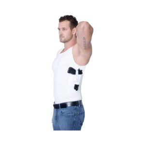 ac undercover concealed carry clothing shirt tank top concealment gun holster ccw tactical (white, x-large)