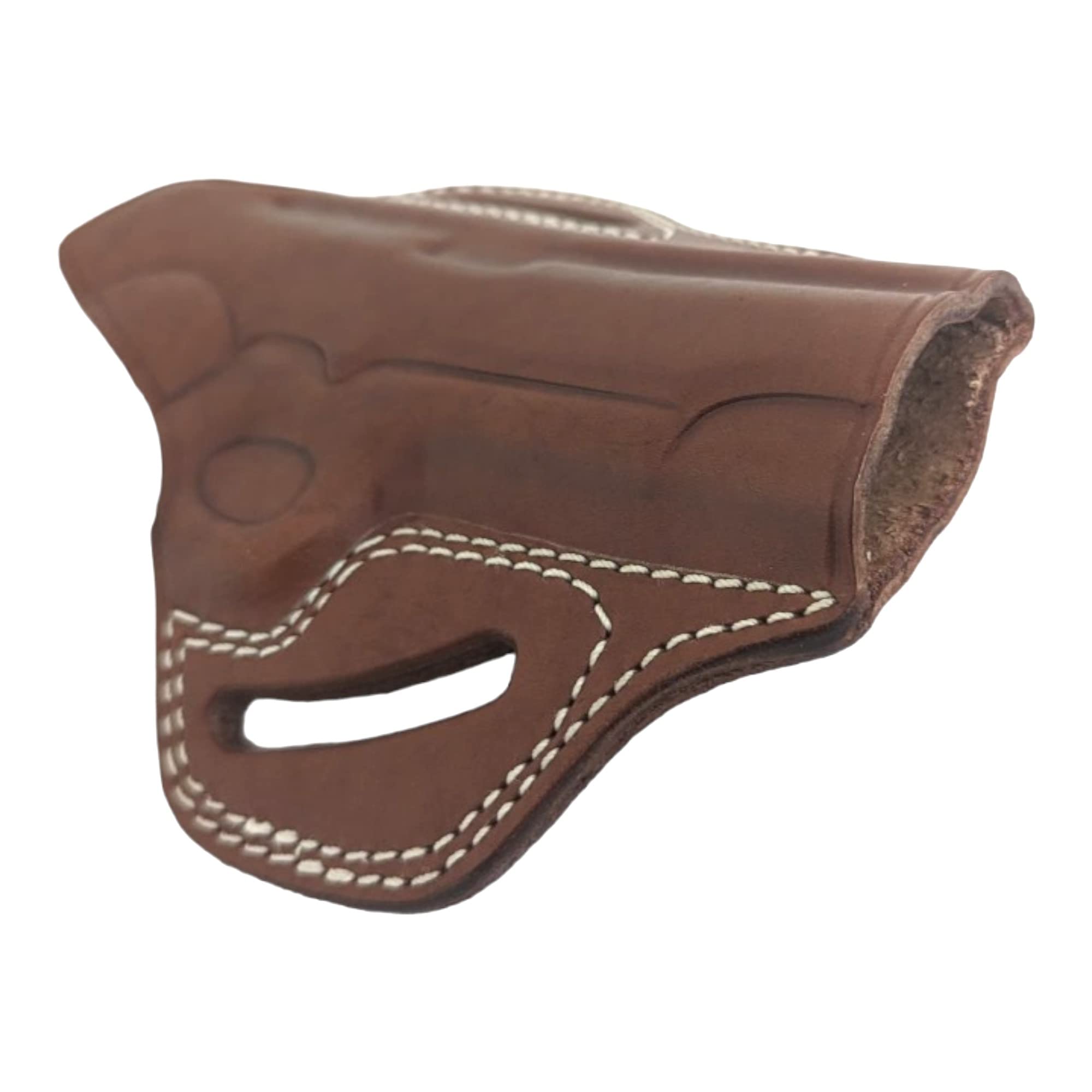 Colt 1911 Commander OWB Pancake Leather Gun Holster 4" - 4.25" (Brown)