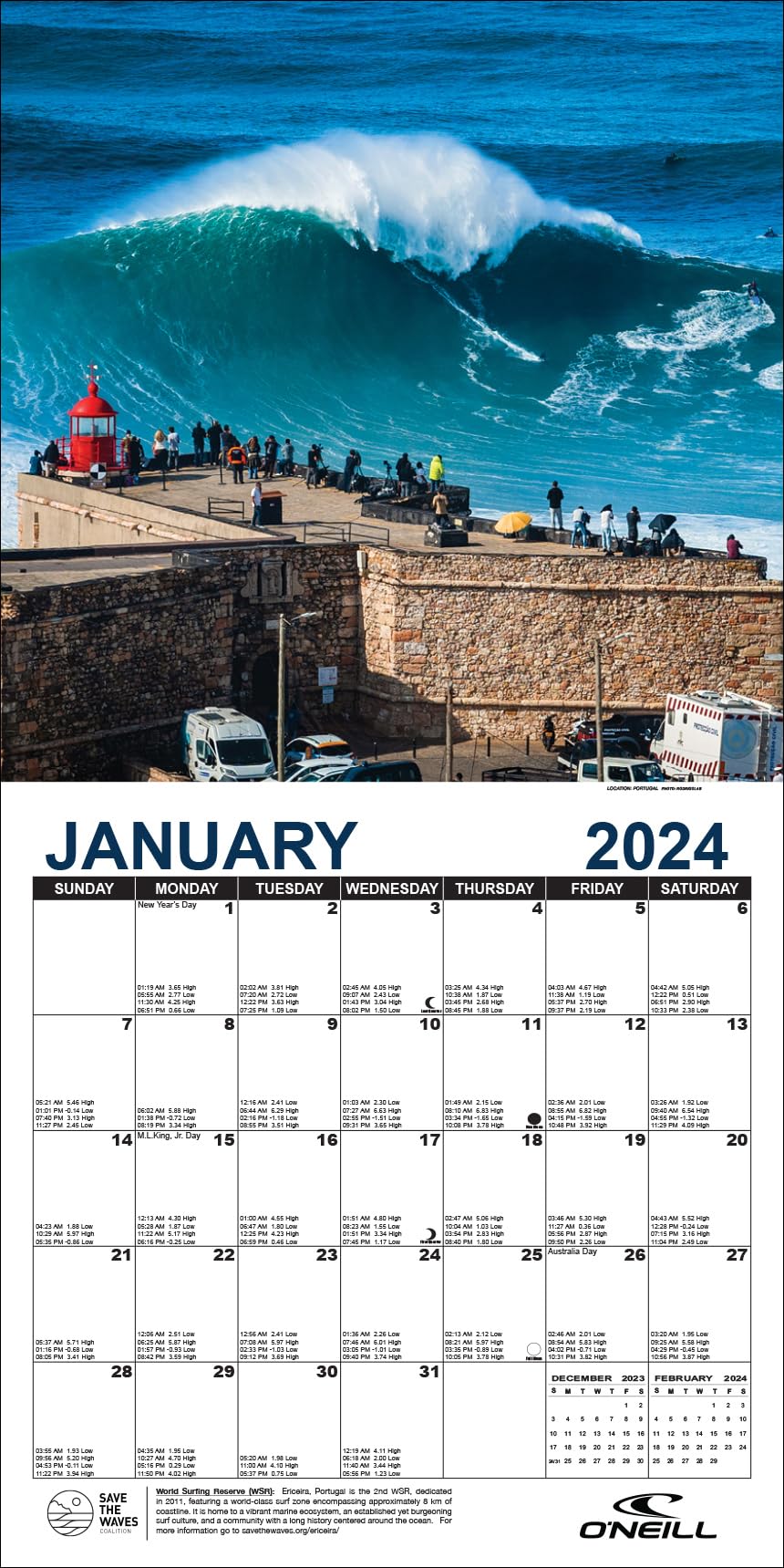 GLOBAL SURF TIDE 2024 CALENDAR