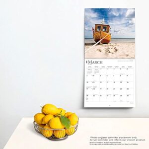 Beaches | 2024 12 x 24 Inch Monthly Square Wall Calendar | Foil Stamped Cover | BrownTrout | Travel Nature Tropical