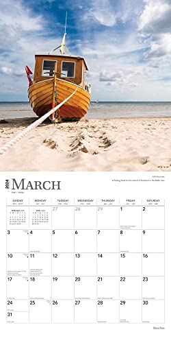 Beaches | 2024 12 x 24 Inch Monthly Square Wall Calendar | Foil Stamped Cover | BrownTrout | Travel Nature Tropical