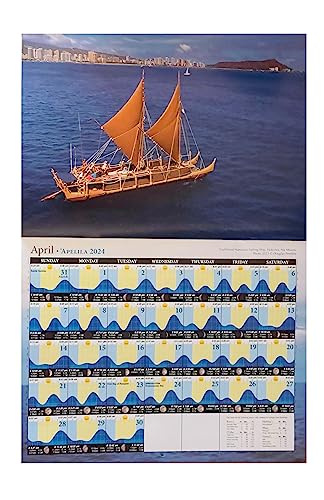 Long's Hawaii 2024 Hawaiian Twelve-Month Wall Calendar (Hawaii Tide and Moon Phase)