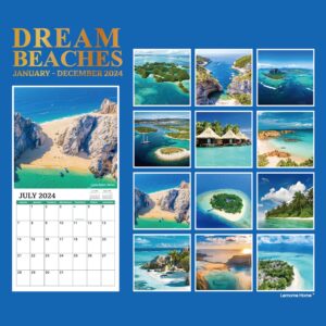 Wall Calendar 2024-2024 Wall Calendar, 12-Month Calendar 2024, Jan. 2024 -Dec. 2024, 12" x 24" (Open), 2024 Calendar with Unruled Blocks, Thick Paper- Sea Island