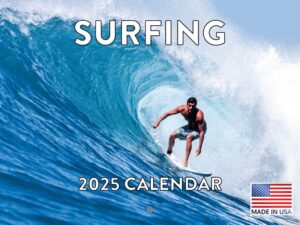 surfing calendar 2025 wall calendar waves monthly wall calender 12 month