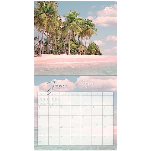 Legacy Seaside Serenity Sand Blue 13 x 12 Paper 2024 Hanging Wall Calendar