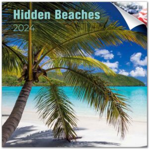 2022 2023 tropical beaches calendar - islands monthly wall calendar - 12 x 24 open - thick no-bleed paper - giftable - academic teacher's planner calendar organizing & planning - made in usa