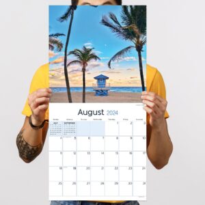 TF PUBLISHING 2024 Beach Life Wall Calendar | Large Grids for Appointments and Scheduling | Vertical Monthly Wall Calendar 2024 | Home and Office Organization | Premium Gloss Paper | 12"x12"