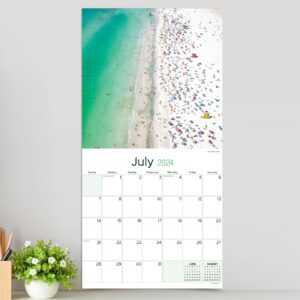 TF PUBLISHING 2024 Beach Life Wall Calendar | Large Grids for Appointments and Scheduling | Vertical Monthly Wall Calendar 2024 | Home and Office Organization | Premium Gloss Paper | 12"x12"