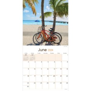 TF PUBLISHING 2024 Beach Life Wall Calendar | Large Grids for Appointments and Scheduling | Vertical Monthly Wall Calendar 2024 | Home and Office Organization | Premium Gloss Paper | 12"x12"