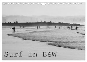 surf in b&w (wall calendar 2024 din a4 landscape), calvendo 12 month wall calendar