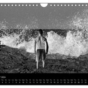 Surf in B&W (Wall Calendar 2024 DIN A4 Landscape), CALVENDO 12 Month Wall Calendar