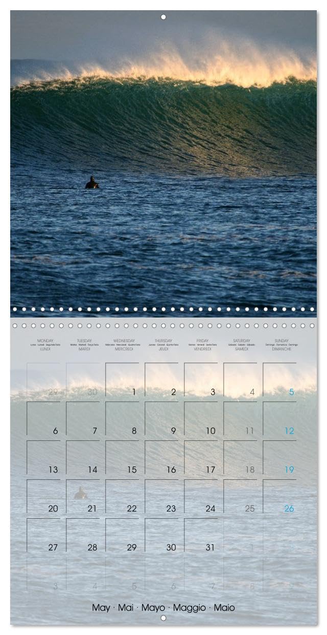 Surfing Passion (Wall Calendar 2024 12" × 12"), CALVENDO 12 Month Wall Calendar