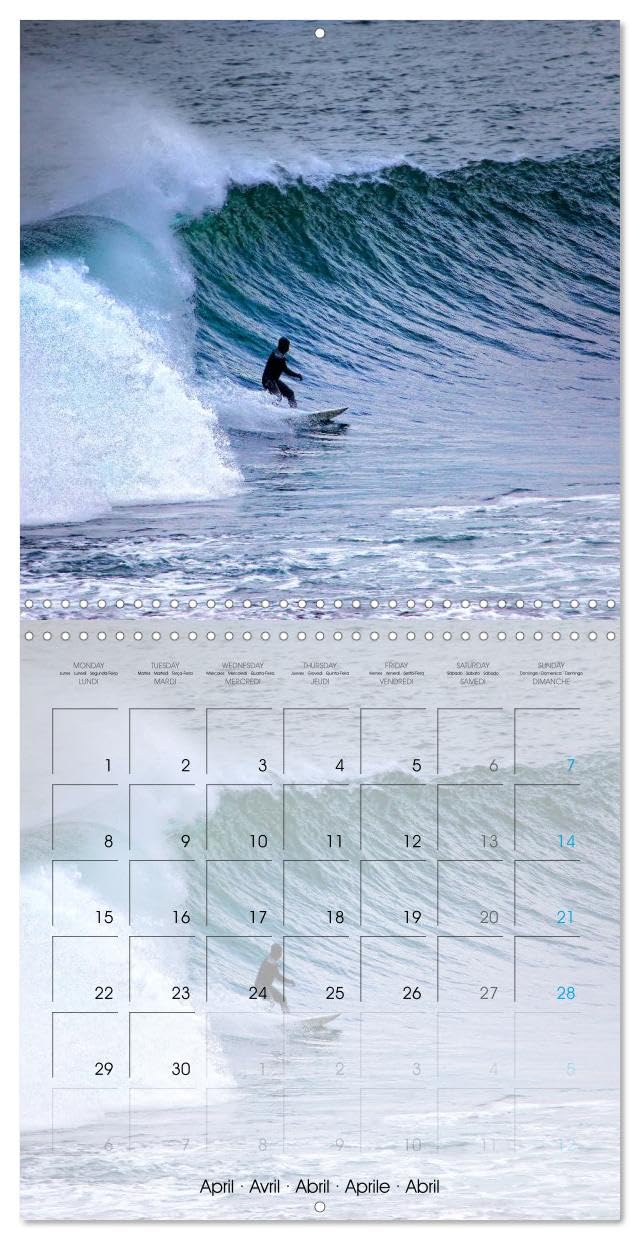 Surfing Passion (Wall Calendar 2024 12" × 12"), CALVENDO 12 Month Wall Calendar