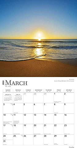 Paradise | 2024 12 x 24 Inch Monthly Square Wall Calendar | BrownTrout | Scenic Travel Nature Beach