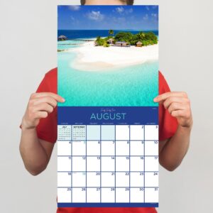 TF PUBLISHING 2024 Tropical Escapes Wall Calendar | Large Grids for Appointments and Scheduling | Vertical Monthly Wall Calendar 2024 | Home and Office Organization | Premium Gloss Paper | 12"x12”