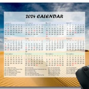 2024 Calendar Gaming Mousepad Cliffs Sea Shore Surf 2024 Calendar Mouse Mat