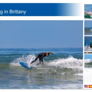 Surfing in Brittany (Monthly Wall Calendar 2024 11.7" x 16.5" (open)), CALVENDO 14 Month Calendar