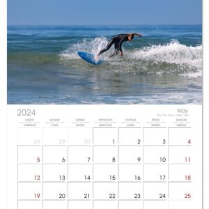 Surfing in Brittany (Monthly Wall Calendar 2024 11.7" x 16.5" (open)), CALVENDO 14 Month Calendar