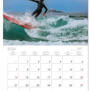 Surfing in Brittany (Monthly Wall Calendar 2024 11.7" x 16.5" (open)), CALVENDO 14 Month Calendar