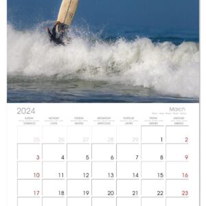 Surfing in Brittany (Monthly Wall Calendar 2024 11.7" x 16.5" (open)), CALVENDO 14 Month Calendar