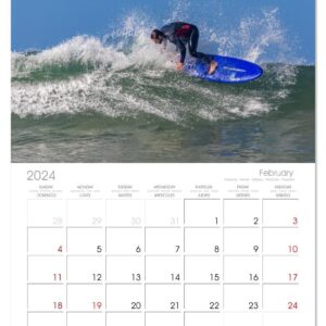 Surfing in Brittany (Monthly Wall Calendar 2024 11.7" x 16.5" (open)), CALVENDO 14 Month Calendar