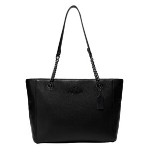 coach cammie chain tote, black