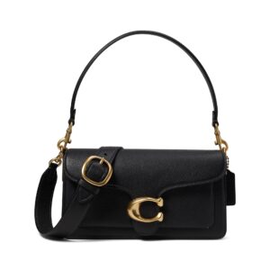 COACH Polished Pebble Leather Tabby Shoulder Bag 26, Black, One Size