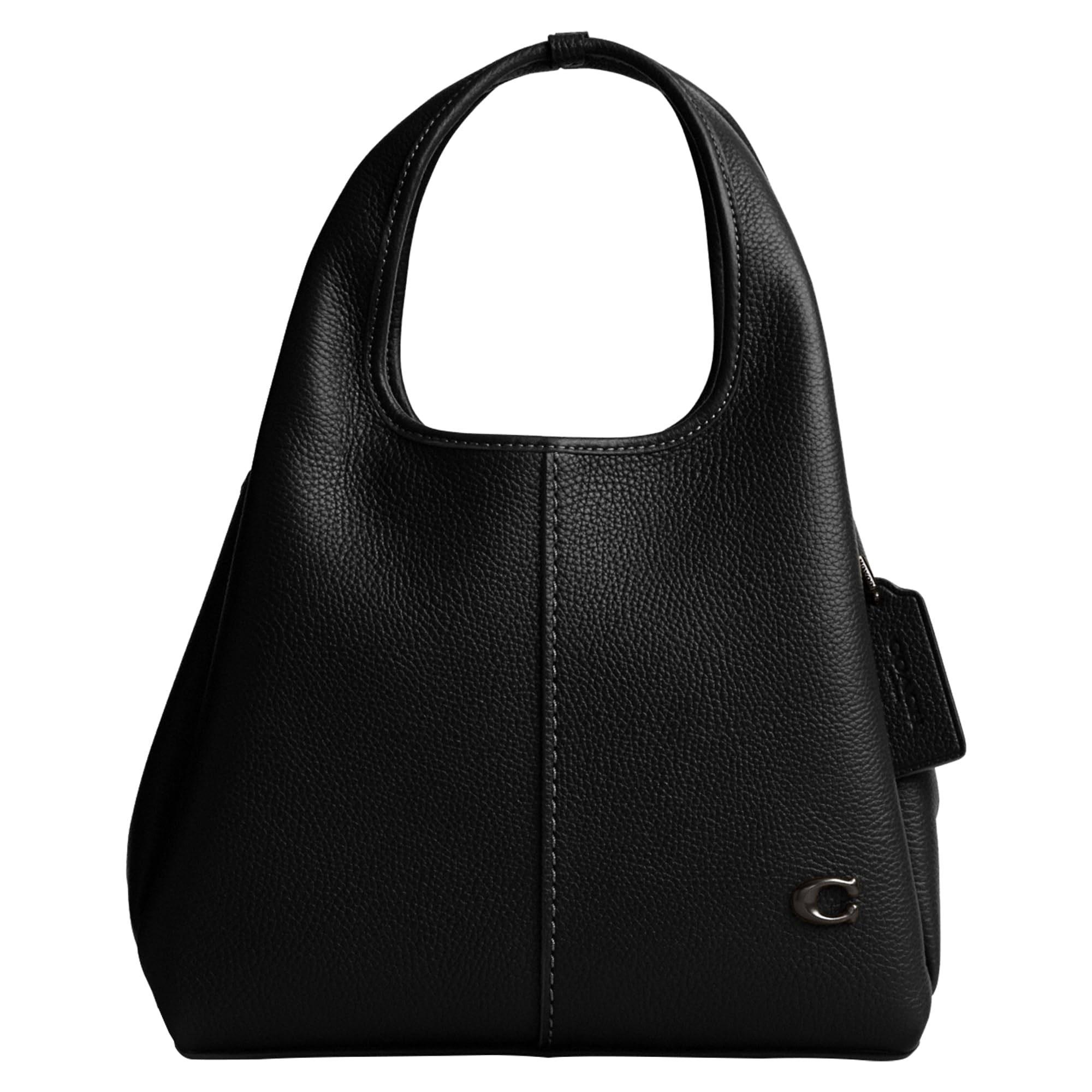 COACH Polished Pebble Leather Lana Shoulder Bag 23, Black