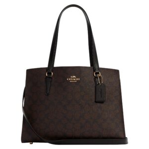 coach tatum carryall, brown black