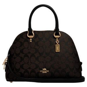 coach katy satchel, brown black