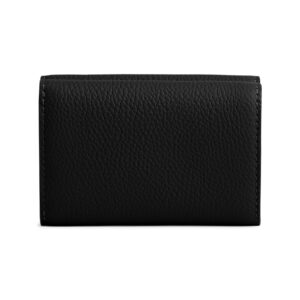 Coach Women's Essential Polished Pebble Mini Trifold Wallet, B4/Black, One Size