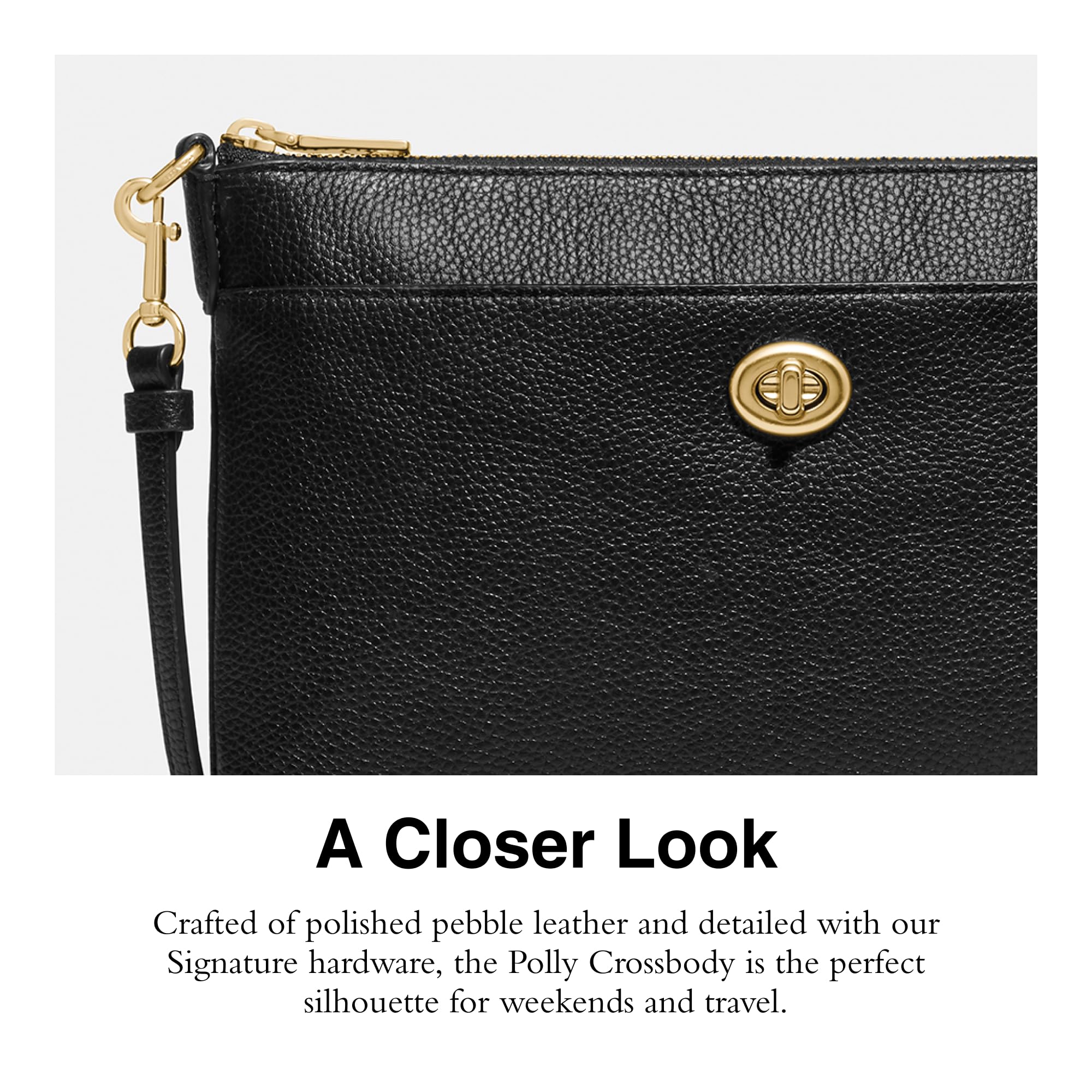 COACH Polished Pebble Polly Crossbody