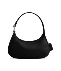 coach glovetanned leather eve shoulder bag, black