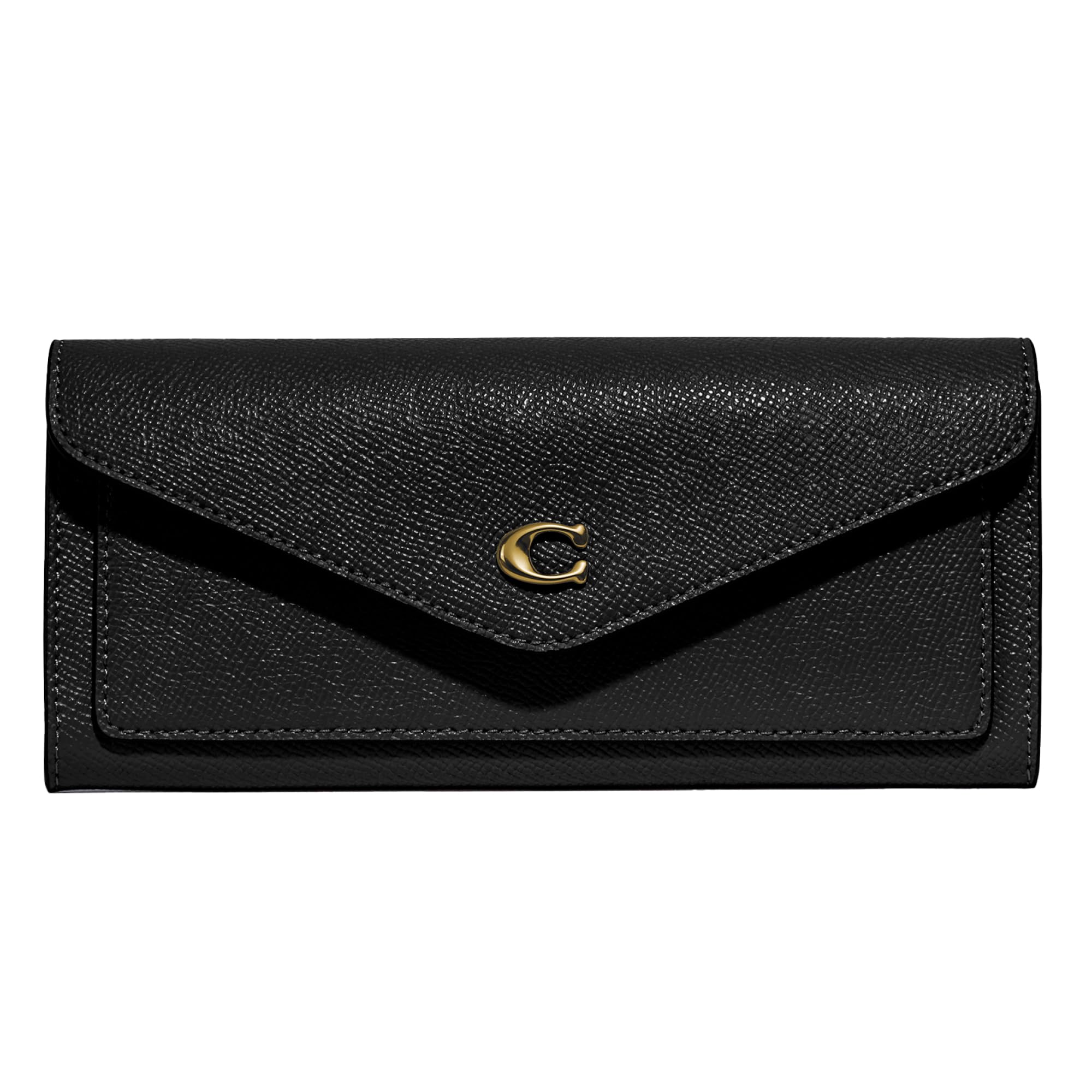 Coach Women's Crossgrain Leather Wyn Soft Wallet, LI/Black, One Size