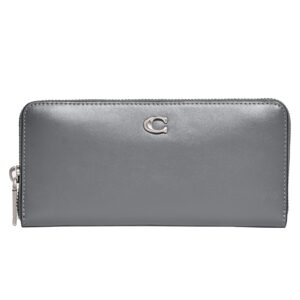 coach slim accordion zip, lh/smoke black