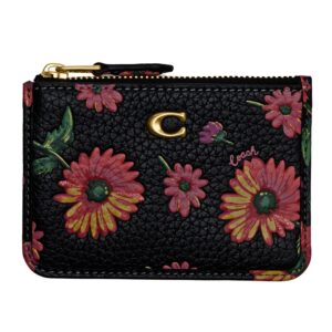 coach women's mini id skinny, black multi, one size