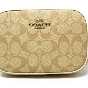 COACH Women's Mini Jamie Camera Bag (Signature Canvas - Light Khaki - Chalk)