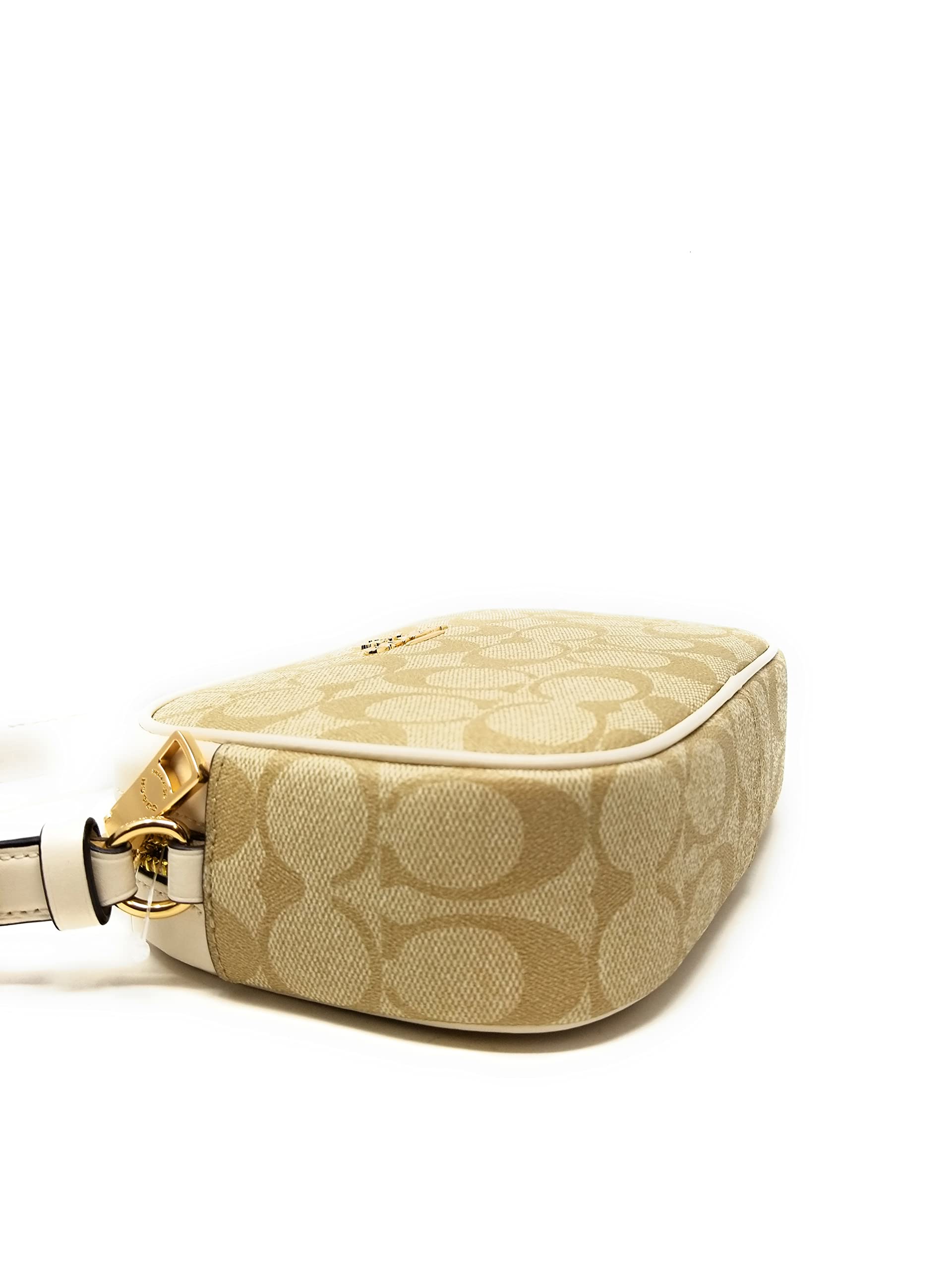 COACH Women's Mini Jamie Camera Bag (Signature Canvas - Light Khaki - Chalk)